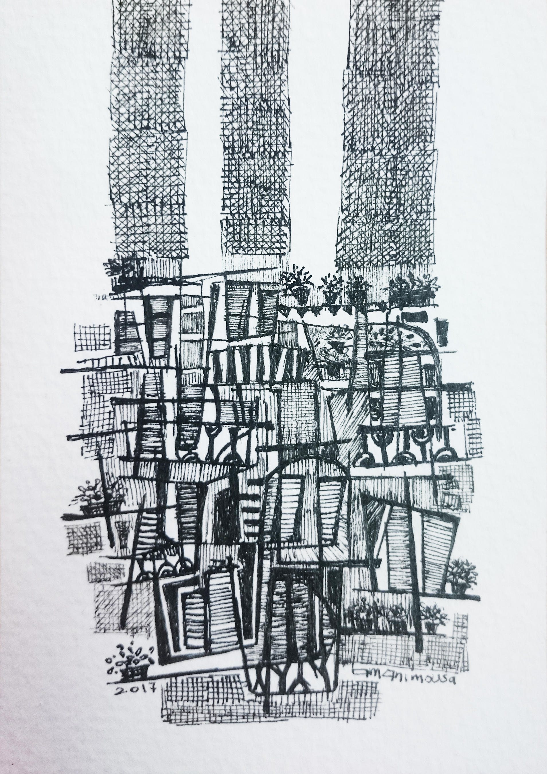 Amani Moussa, Black and white 1, 28/155| Tam Gallery