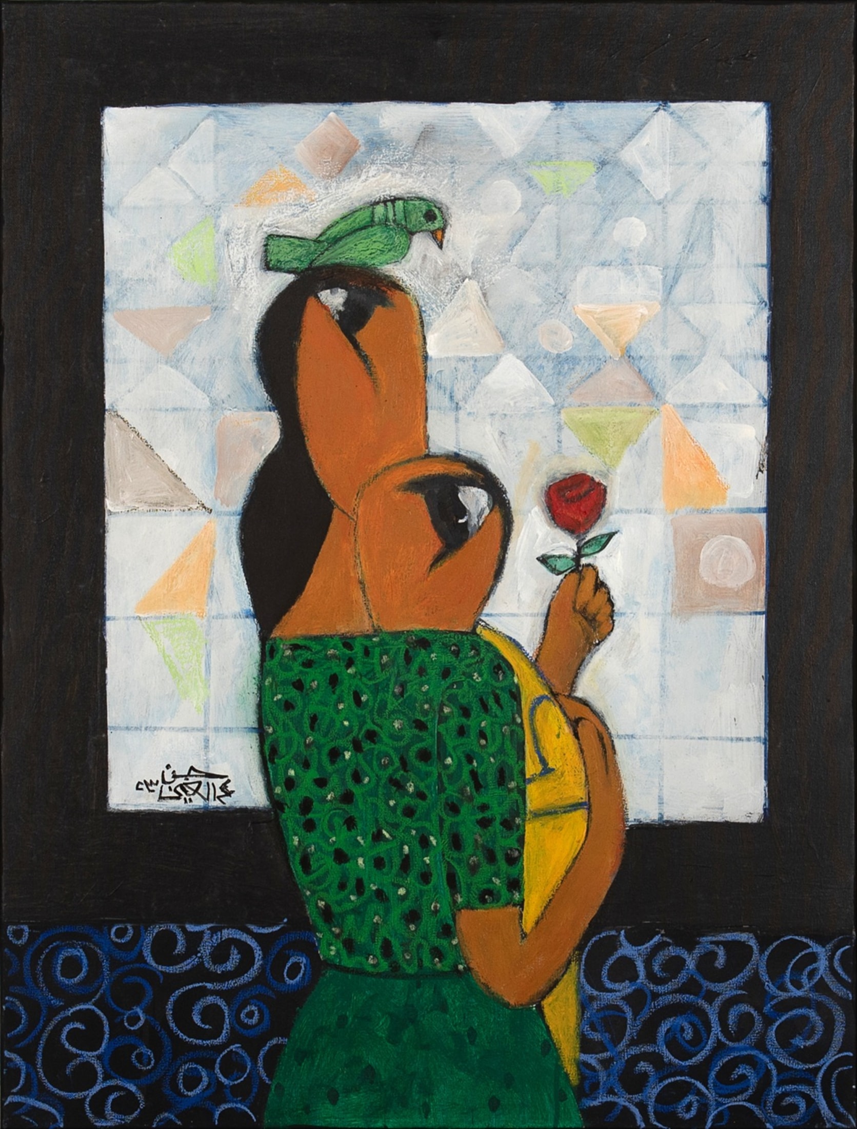 Hassan Abdel Ghany, The flower and the green bird, 2023, 22/443| Tam ...
