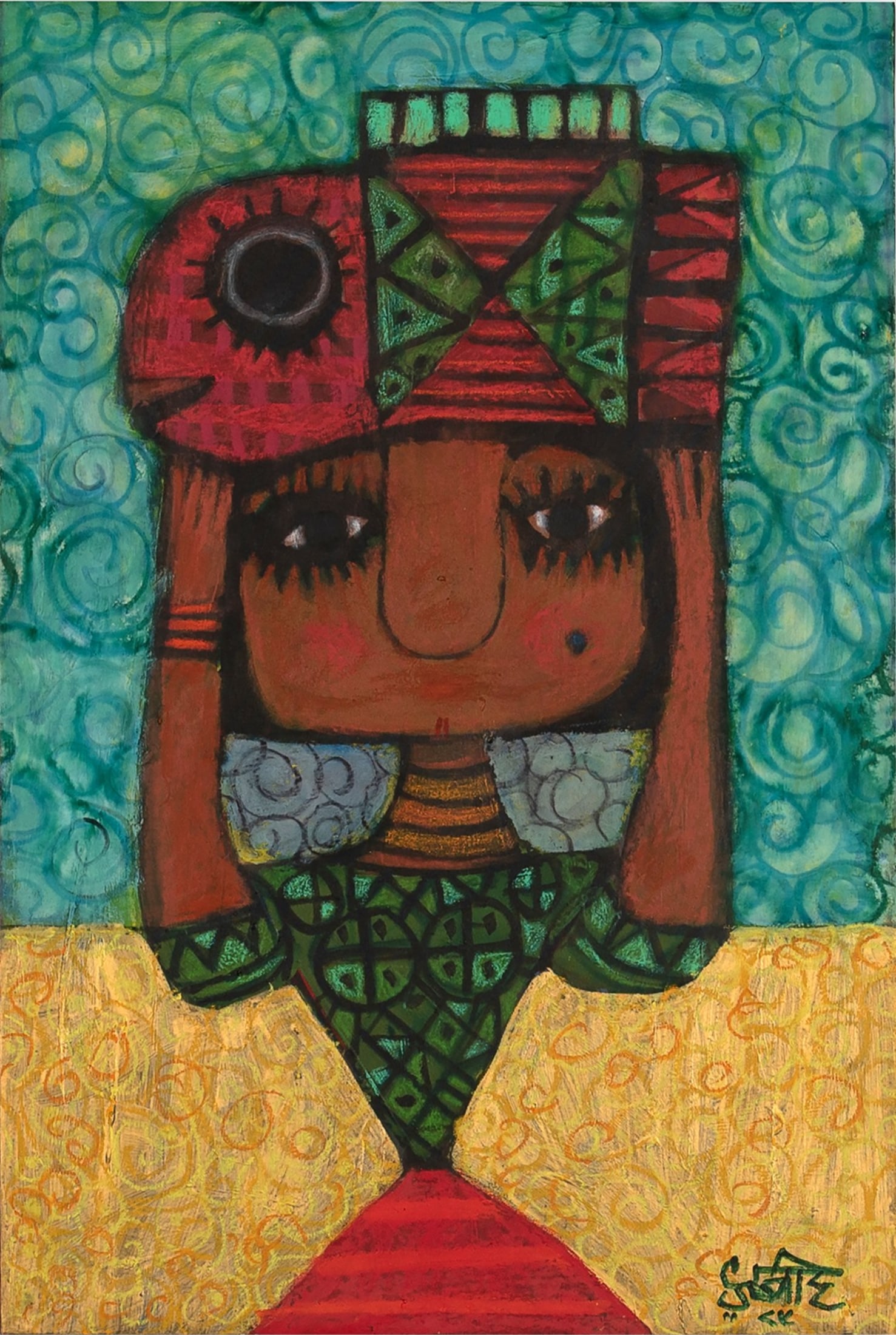 Hassan Abdel Ghany, The girl and the fish, 2023, 29/443| Tam Gallery
