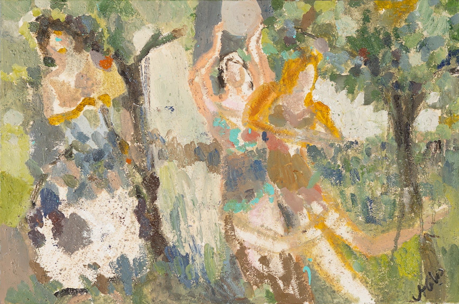 Deena Fadel, Dancing with a friend, 2023, 350/56| Tam Gallery